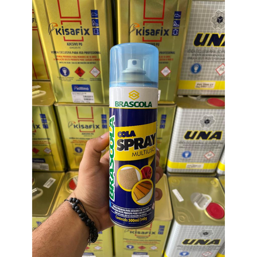 Cola Spray Brascola Cola espuma Materias Tecidos Couros Etc | Shopee Brasil