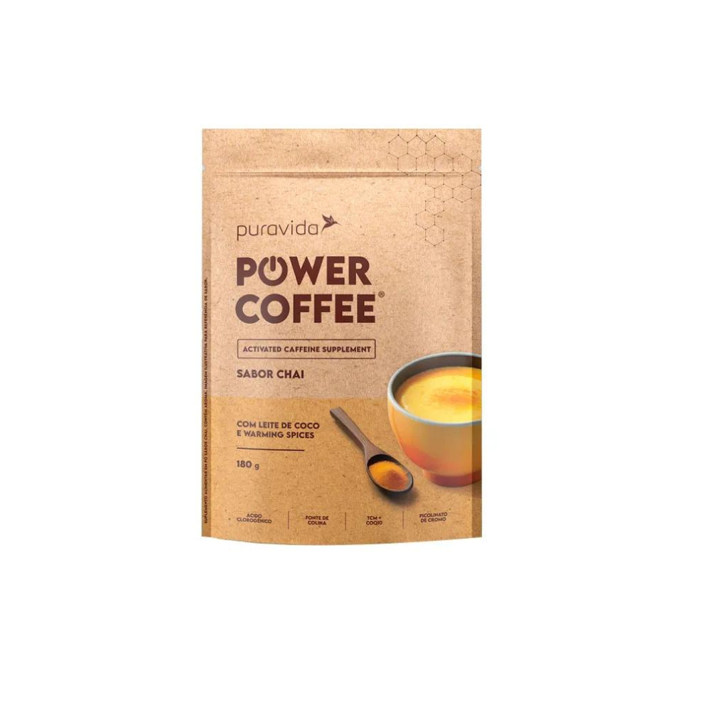 POWER COFFE CHAI 180G PURAVIDA | Shopee Brasil