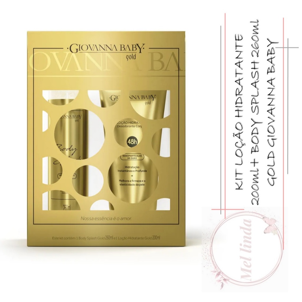Kit Giovanna Baby Body Splash 260ml + Loção Hidratante Gold 200ml (Kit ...
