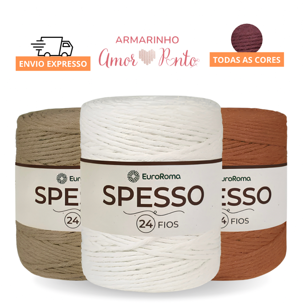 Fio Spesso 24 fios Euroroma 1Kg - Linha / Barbante MACRAMÊ- Pronta ...