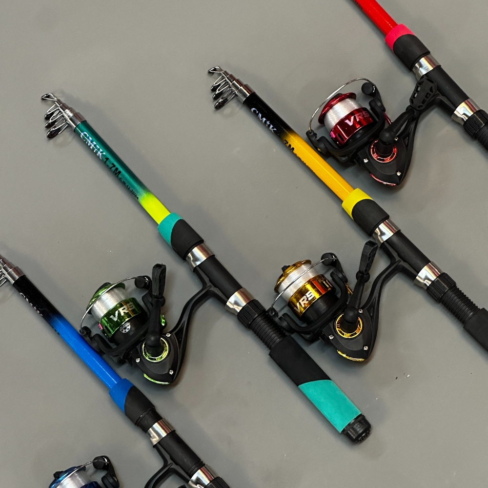 Kit Pesca Molinete c/linha 3 Rolamentos e Vara Telescópica 1,70m 20 libras | Shopee Brasil