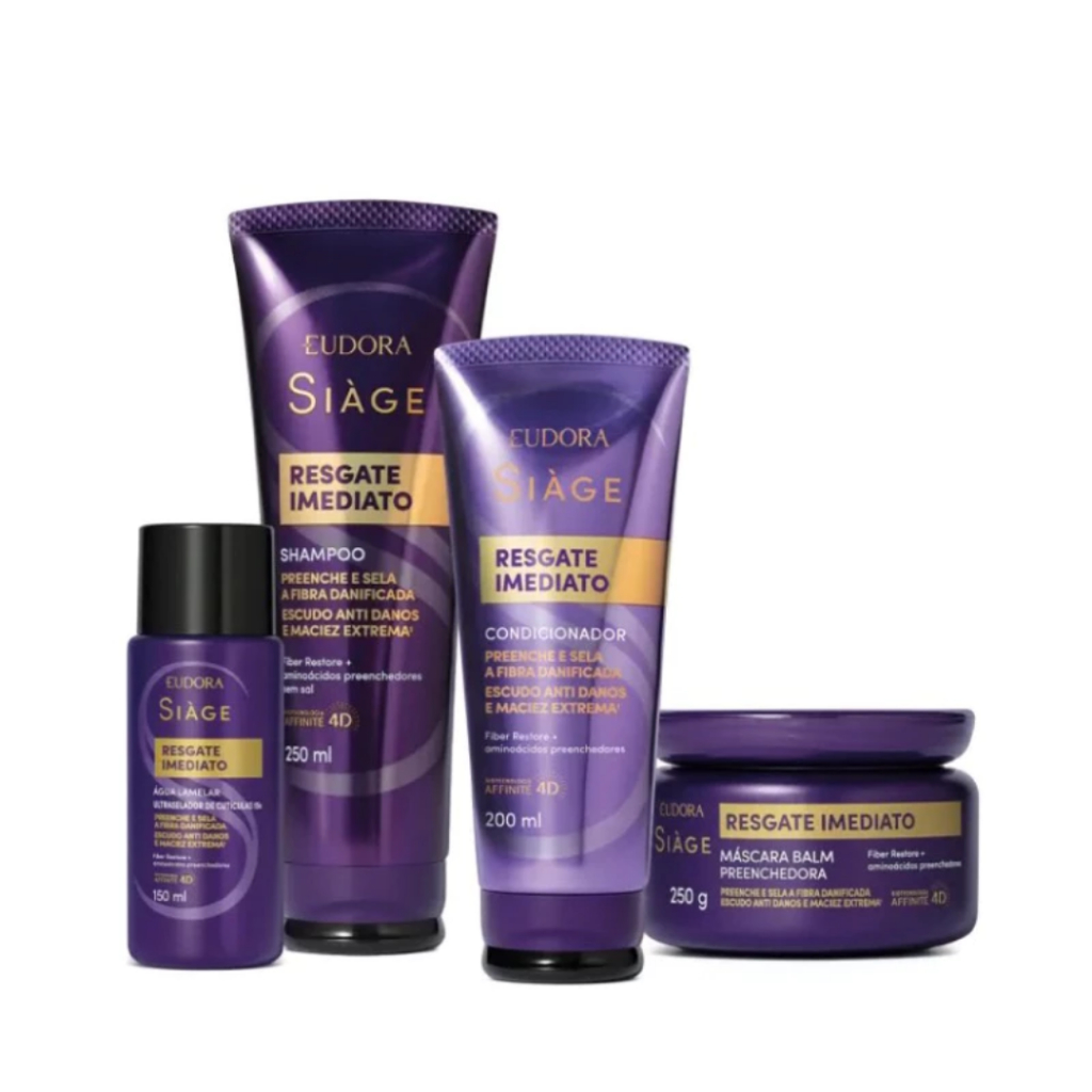 KIT LANÇAMENTO EUDORA SIAGE RESGATE IMEDIATO C/ 5 ITENS Para cabelos ...
