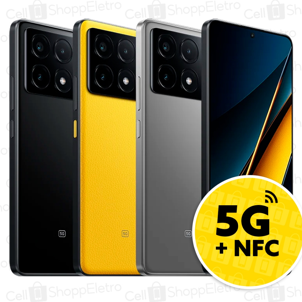 Celular Poco X6 Pro 5G NFC Dual Sim Camera 64MP AMOLED 6.67 8GB RAM + 256GB 12GB RAM + 512GB ...
