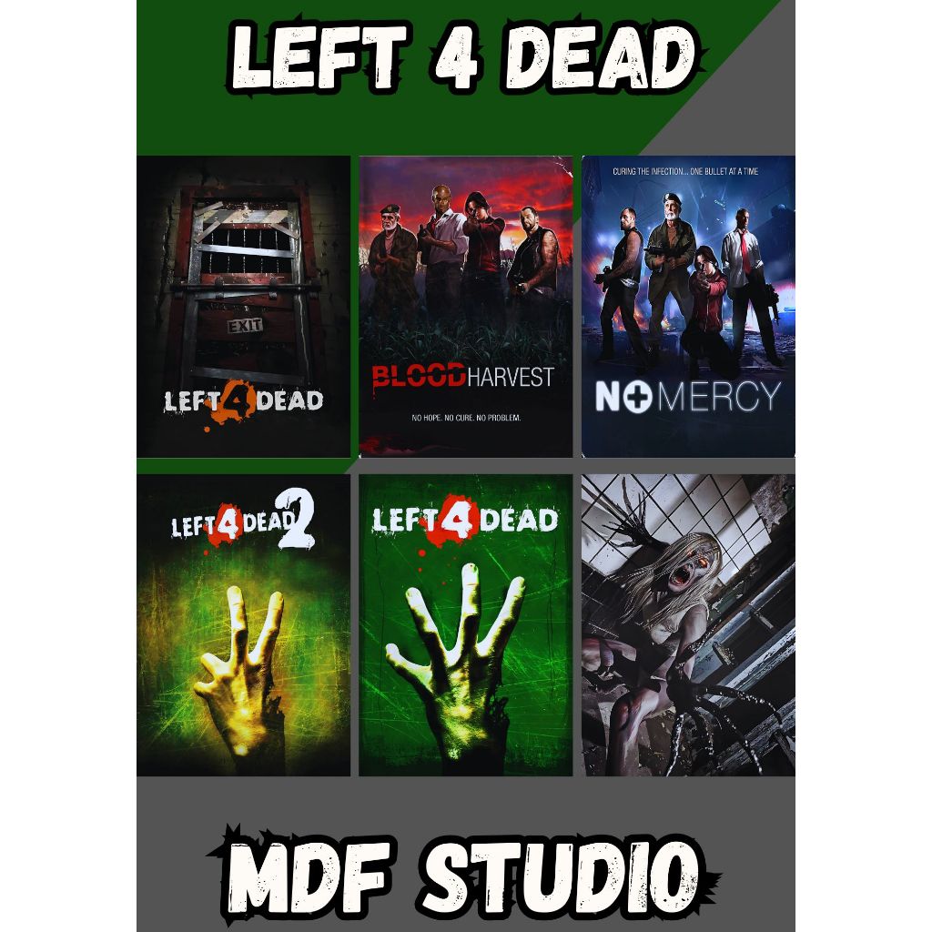 Placas Quadros Decorativos - Posters Exclusivos de Left 4 Dead e Left 4 ...