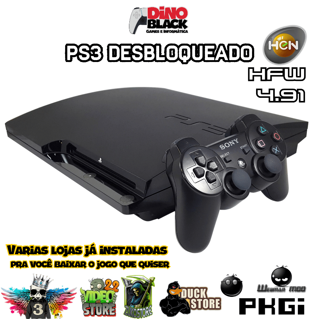 PS3 - Playstation 3 - Slim - HEN - Semi Novo - HEN | Shopee Brasil