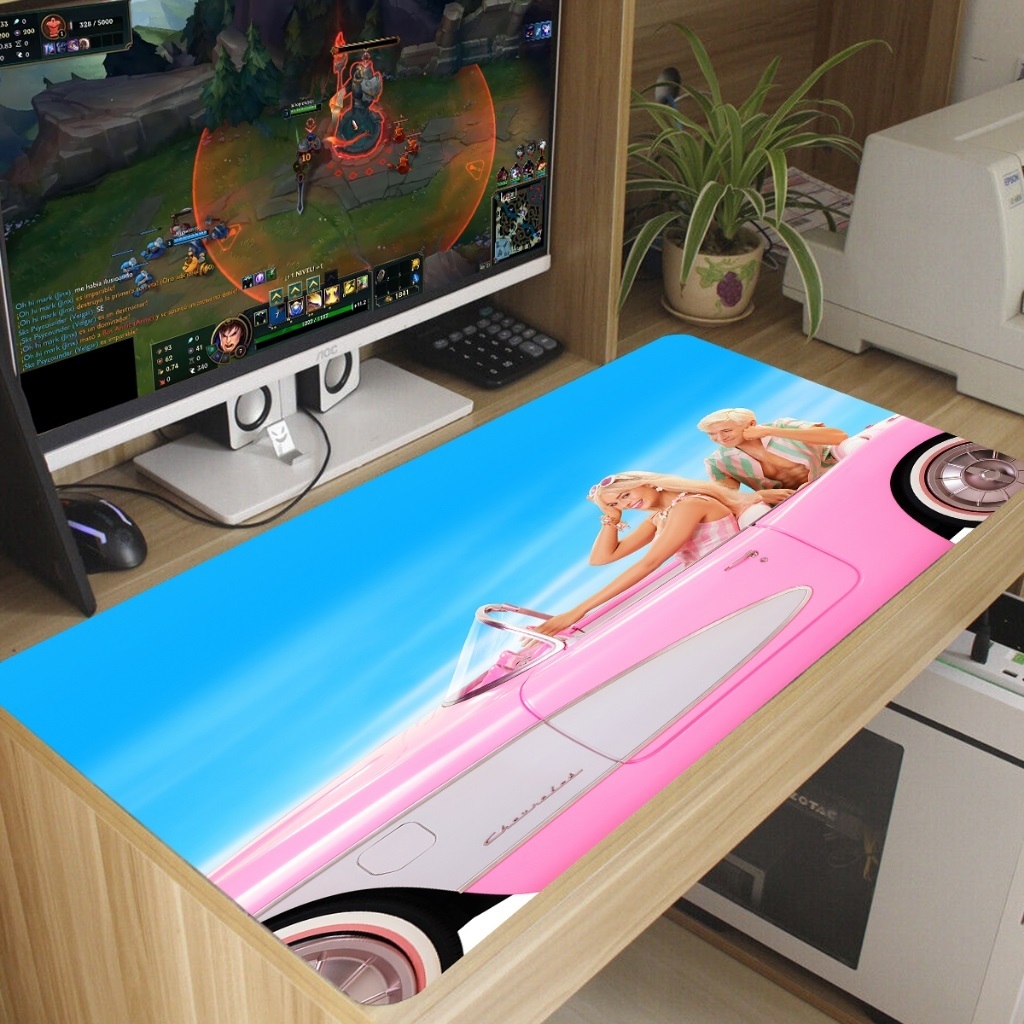 Mouse pad Barbie gamer Antiderrapante Grande diversas estampas 80x35 cm ...