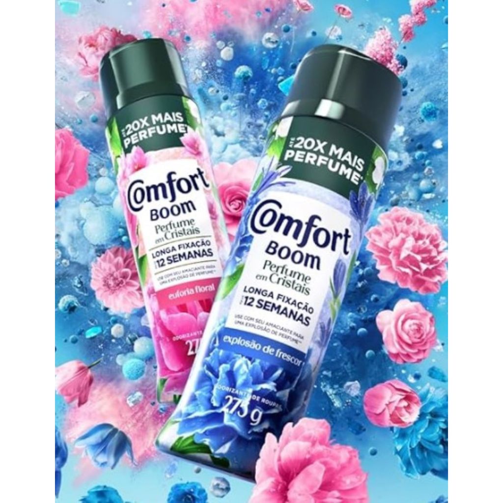 Comfort Boom Roupas Mais Perfumadas em Cristais 20x Mais Perfume Longa ...