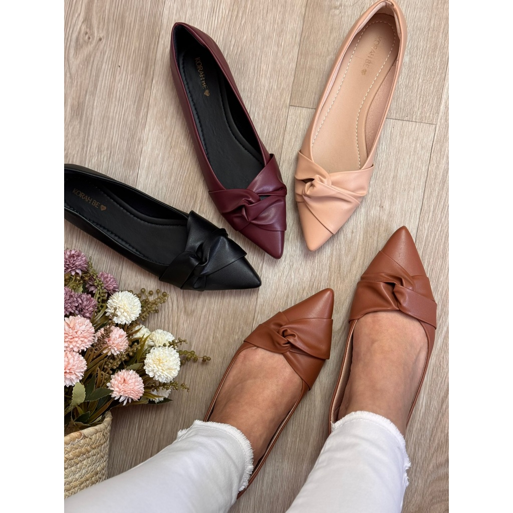 Sapatilha Bico Fino Alongado Estilo Confortável Moderna | Shopee Brasil