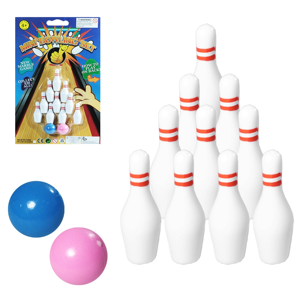 MINI BOLICHE COM 10 PINOS + 2 BOLAS MINI BOWLING SET | Shopee Brasil