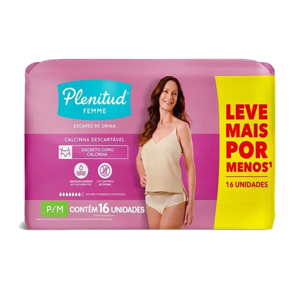 Fralda Geriátrica Plenitud Vesti Igual Calcinha C/16 Unidades - Roupa intima - Pós Parto ...