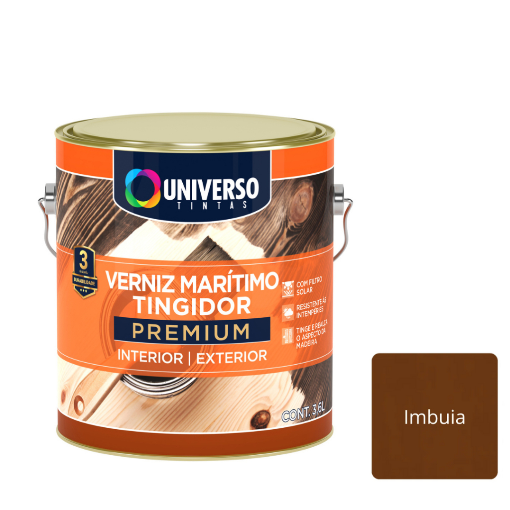 Verniz Para Madeira Marítimo Tingidor Premium Universo Tintas 3,6L ...