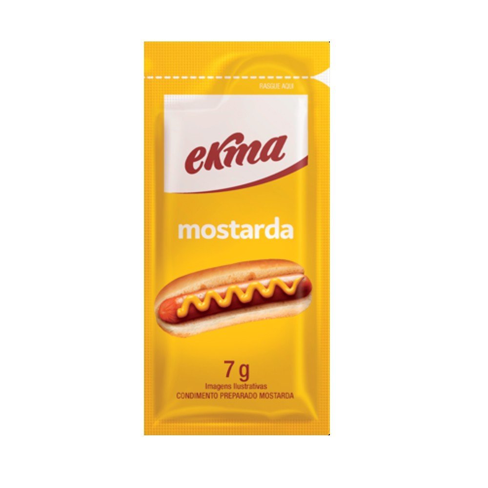 Caixa com 168 Saches de Mostarda Ekma 7g | Shopee Brasil