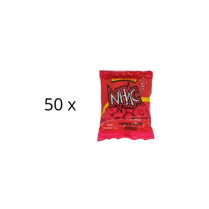 Pipoca Doce Nhac 15g Fardo com 50 unidades | Shopee Brasil