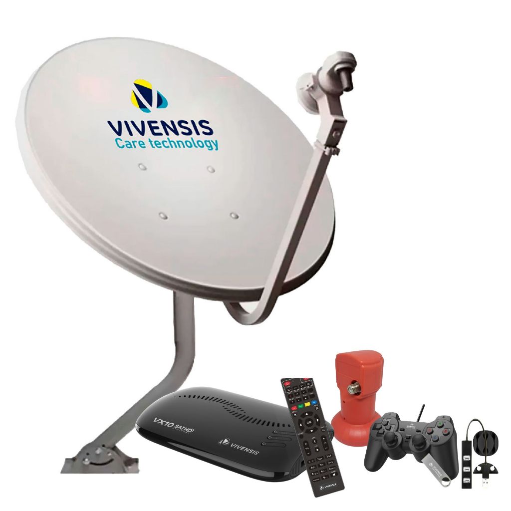 Receptor Digital TV, Full HD Smart via Satélite Bivolt Vivensis VX10 ...