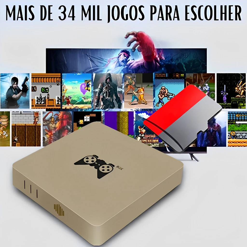 Game Box 10000 Jogos Ou Tv Sistema Duplo 4k Tv Box Gaming Controle ...