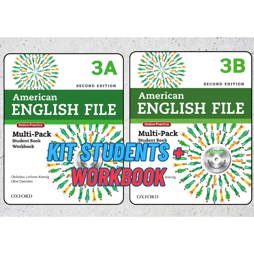 American English File Level 3A e 3B Second Edition Student book e Workbook (Impresso papel ...