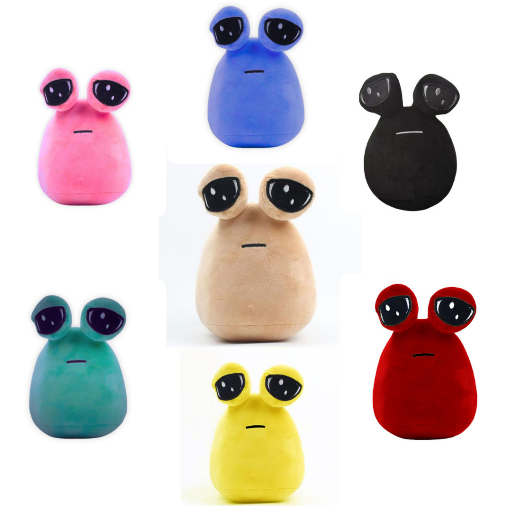 Brinquedo de Pelúcia Pou 22 cm Colorido | Shopee Brasil