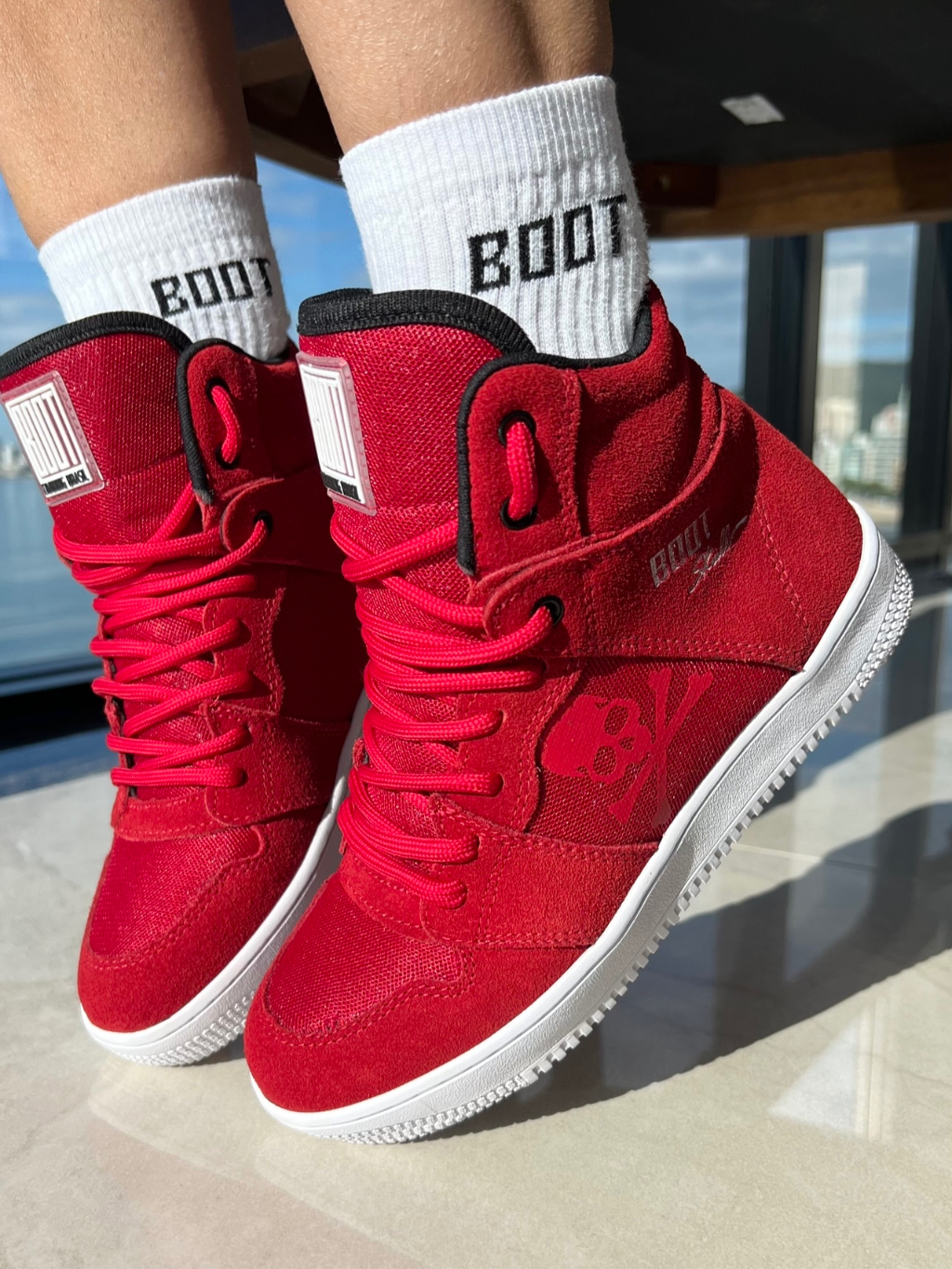 Botinha de Treino Feminino Skull Caveira Academia Especial Treino de ...