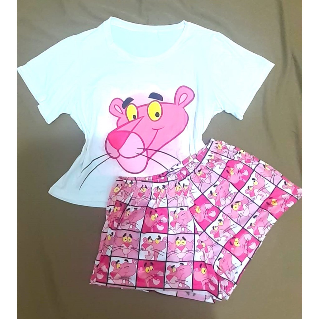 Pijama feminino Adulto PANTERA COR DE ROSA | Shopee Brasil