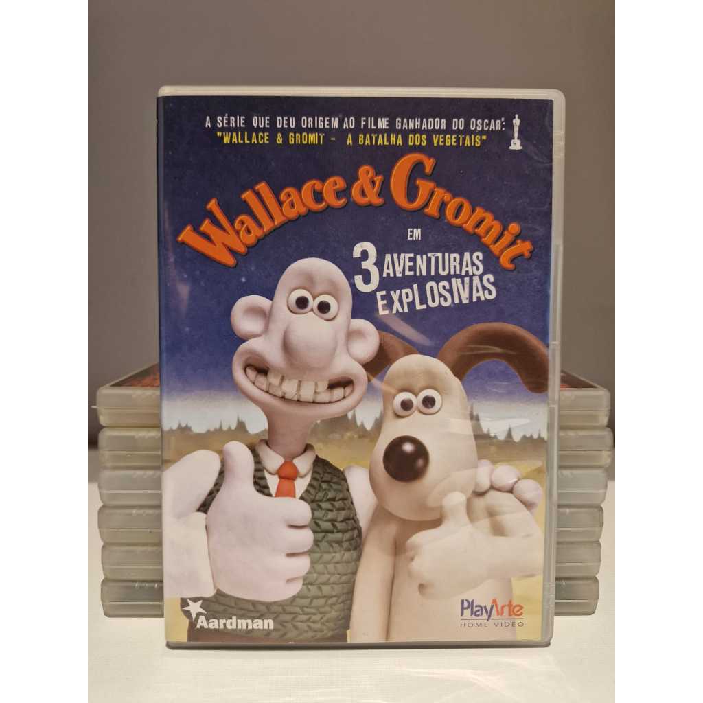 WALLACE E GROMIT EM 3 AVENTURAS EXPLOSIVAS - DVD - Original | Shopee Brasil