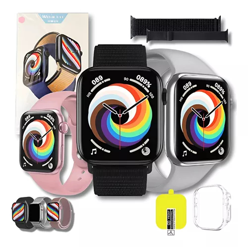 Relógio Smartwatch Inteligente Feminino Hw19 Com 3 Pulseiras | Shopee ...