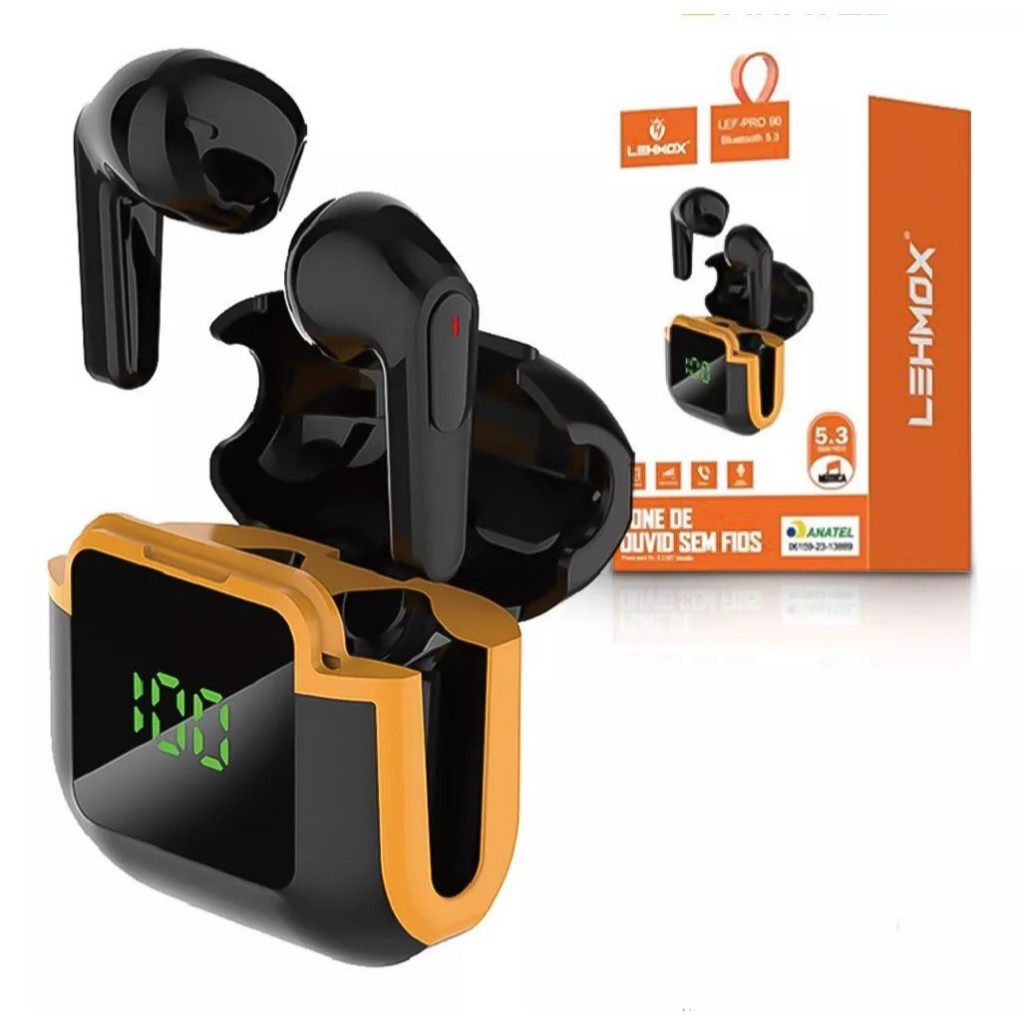 Fone Bluetooth 5.3 Display Lcd Game Lehmox Lef-pro90 | Shopee Brasil