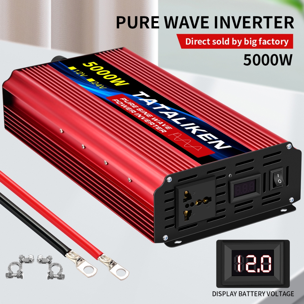 Inversor De Onda Senoidal Pura 2200W/3000W/4000W/5000W DC 12V/24V Para AC 220V Automotivo ...