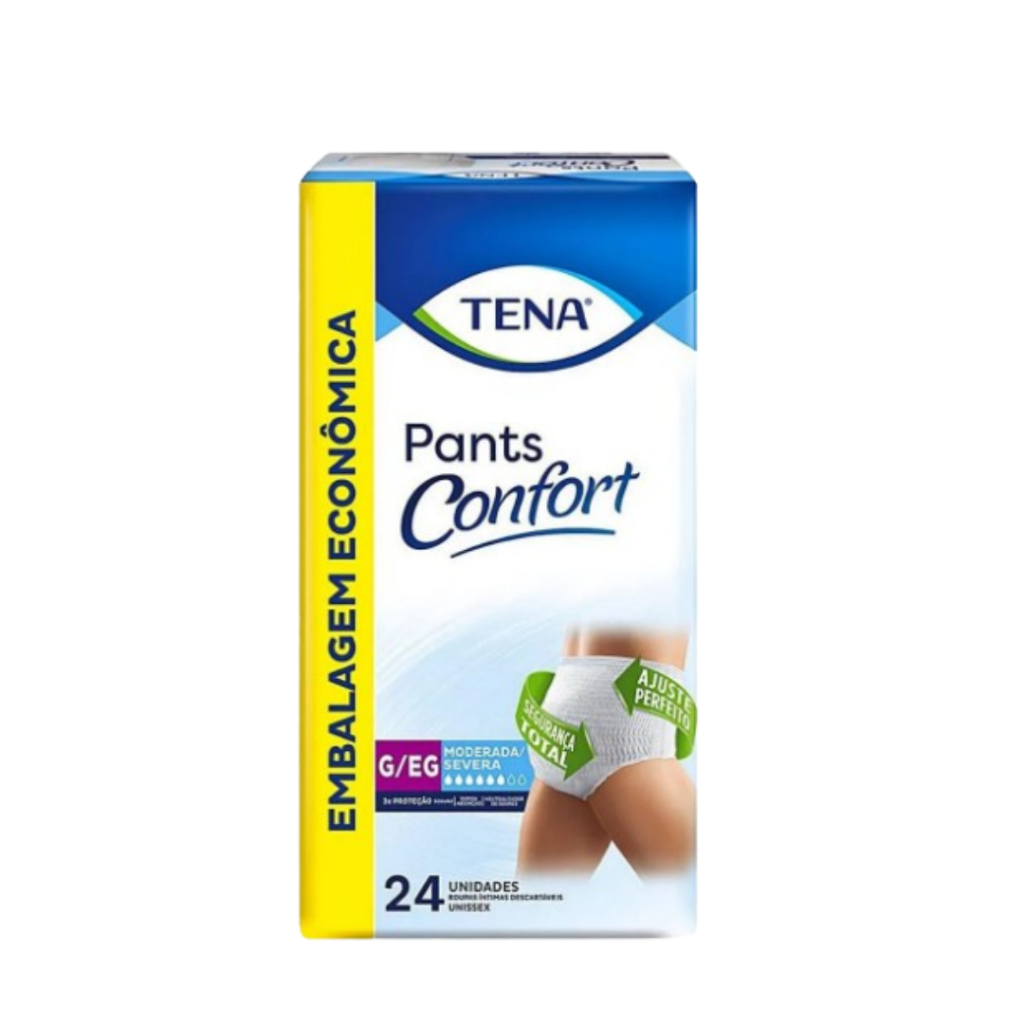 Tena Pants Confort, Roupa Íntima para Incontinência Urinária, G/EG - 24 ...