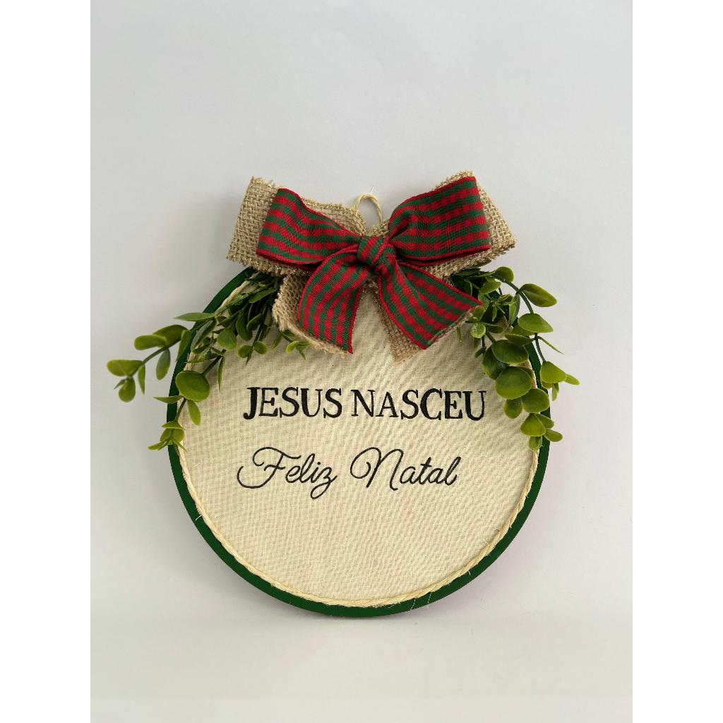 Placa Decorativa Natal Em Mdf - Feliz Natal Jesus Nasceu 23 X 23 ...