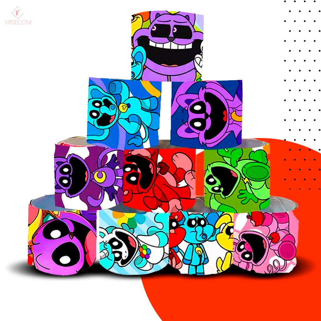 Pulseiras Smiling Critters Bracelete Bate Enrola Multicor P/ Crianças ...