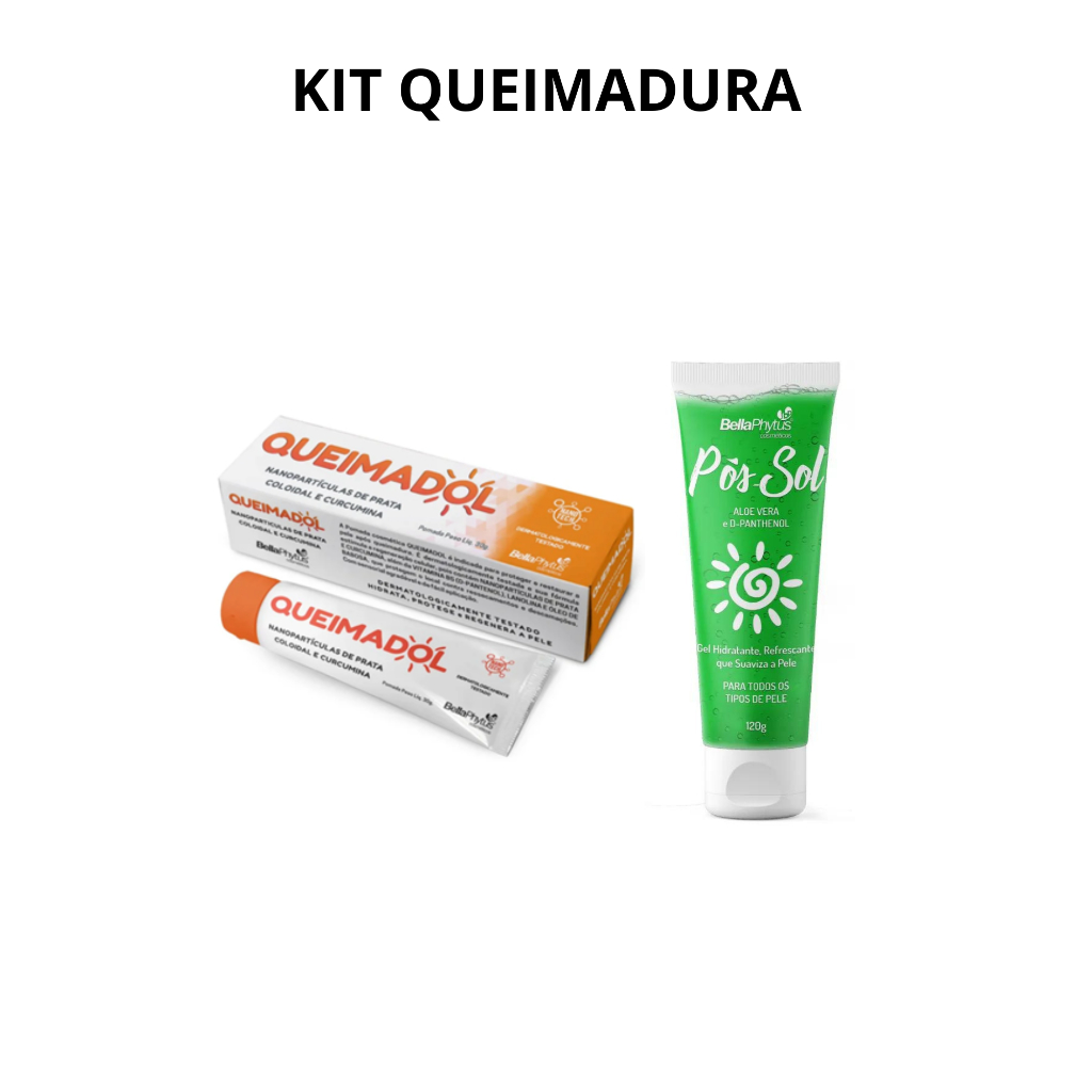 KIT QUEIMADURA QUEIMADOL POMADA + PÓS SOL | Shopee Brasil