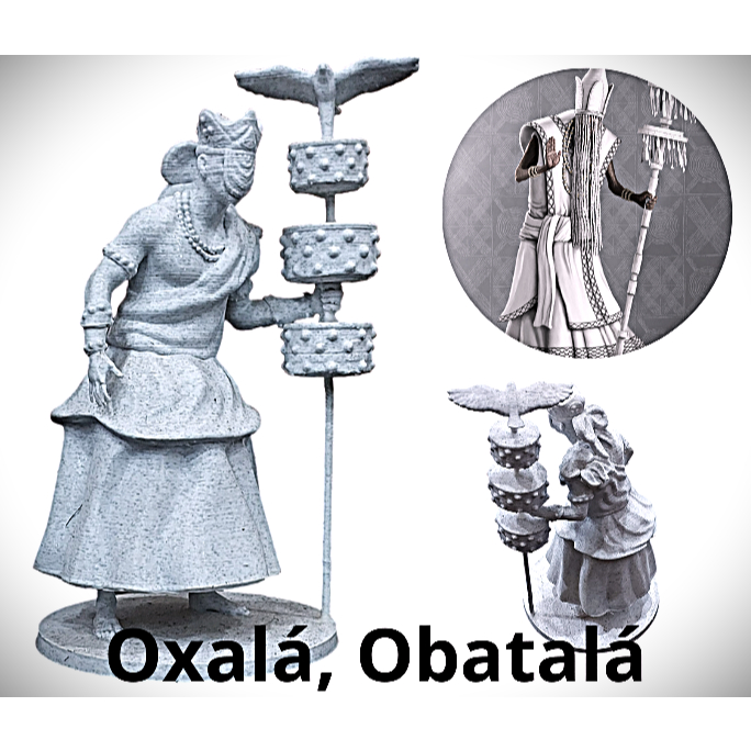 Orixá Oxalá ou Obatalá - Escultura marmorizada Oxalá - Orixá Obatalá ...