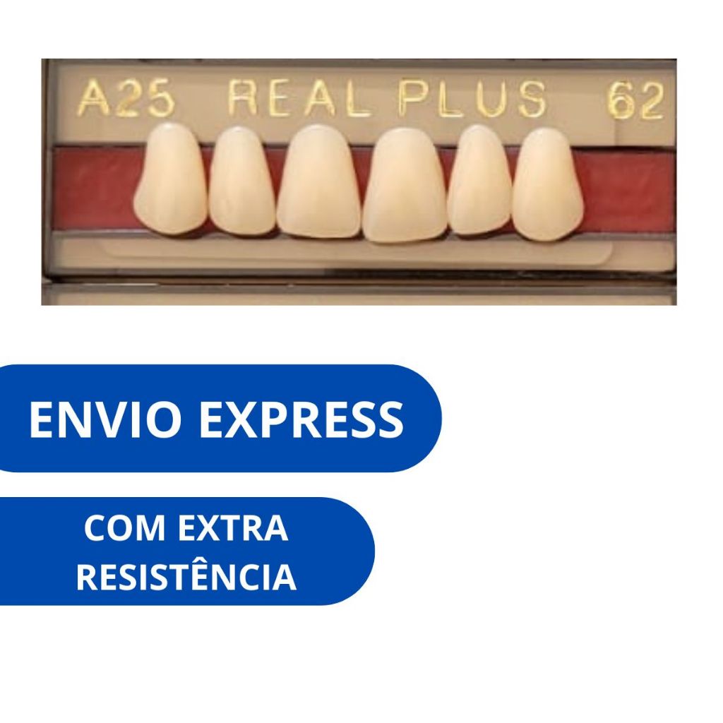 Dente Provisório Popular Resina Super Resistente A25 Superior 62 ...