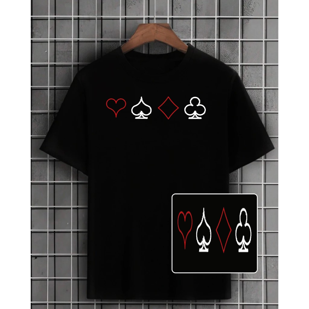 Camiseta Basica Camisa Streetwear Naips do Baralho 100% Algodão Premium ...