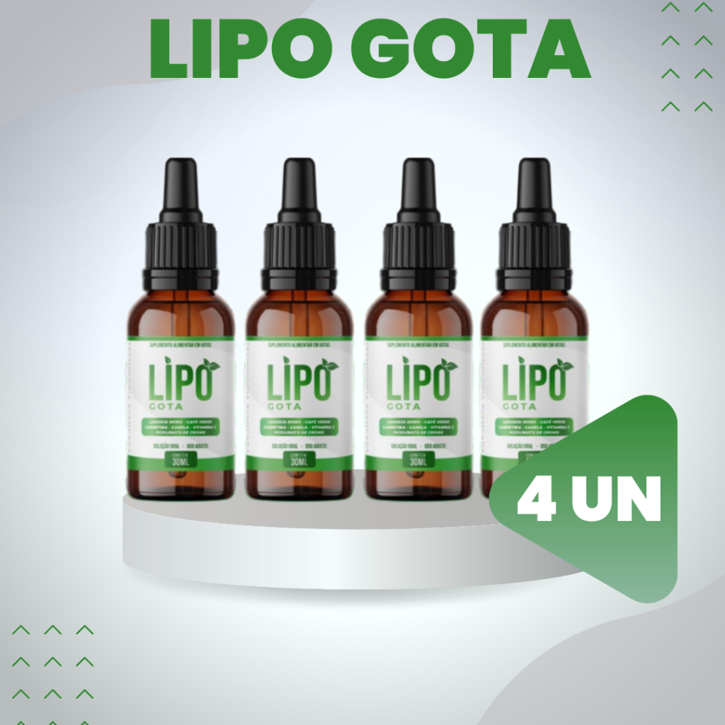 Mega Oferta 4x Lipo Gota Original 30ML - Envio Já | Shopee Brasil