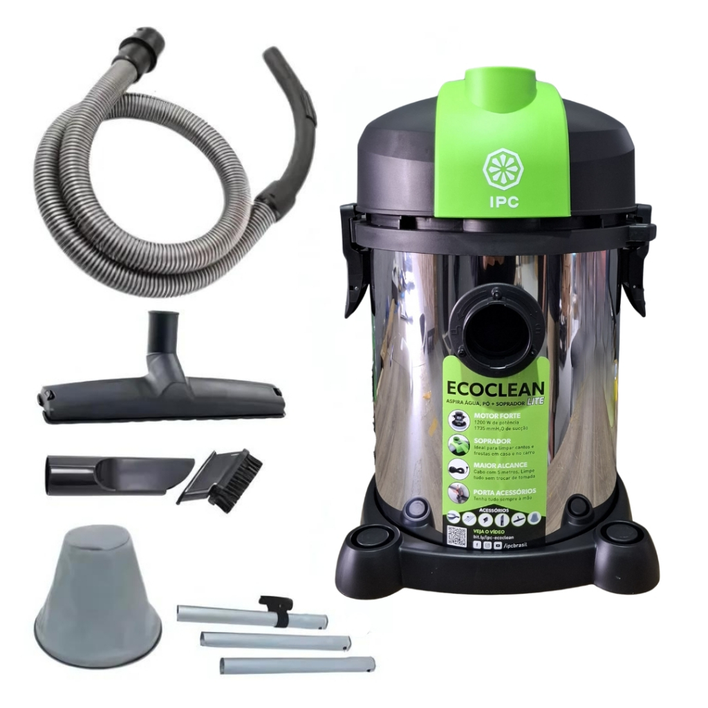Aspirador De Pó Ipc Ecoclean Lite 18l Liquidos Tambor 1200W Tensão ...