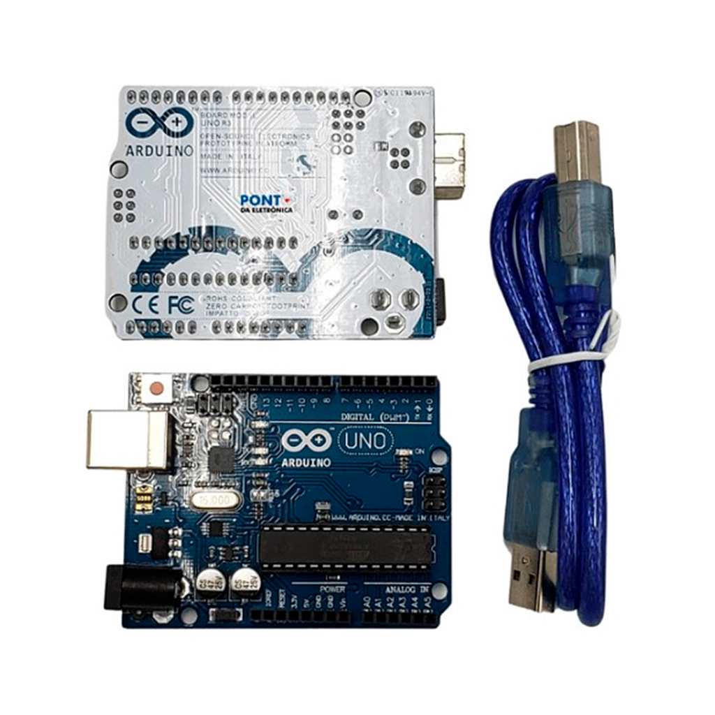 Arduino Uno R3 (Made In Italy) + Cabo USB | Shopee Brasil
