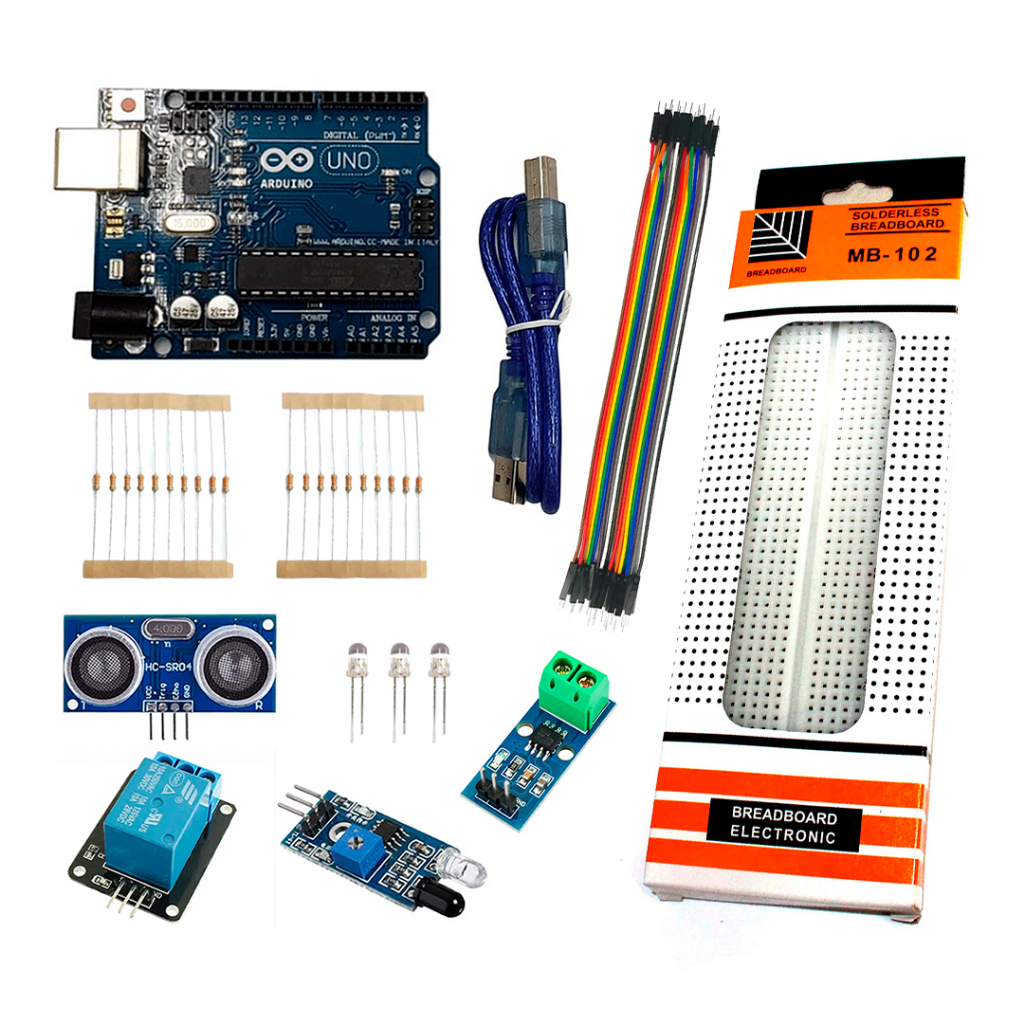 Kit Arduino Uno R3 + 39 Peças - Iniciante | Shopee Brasil