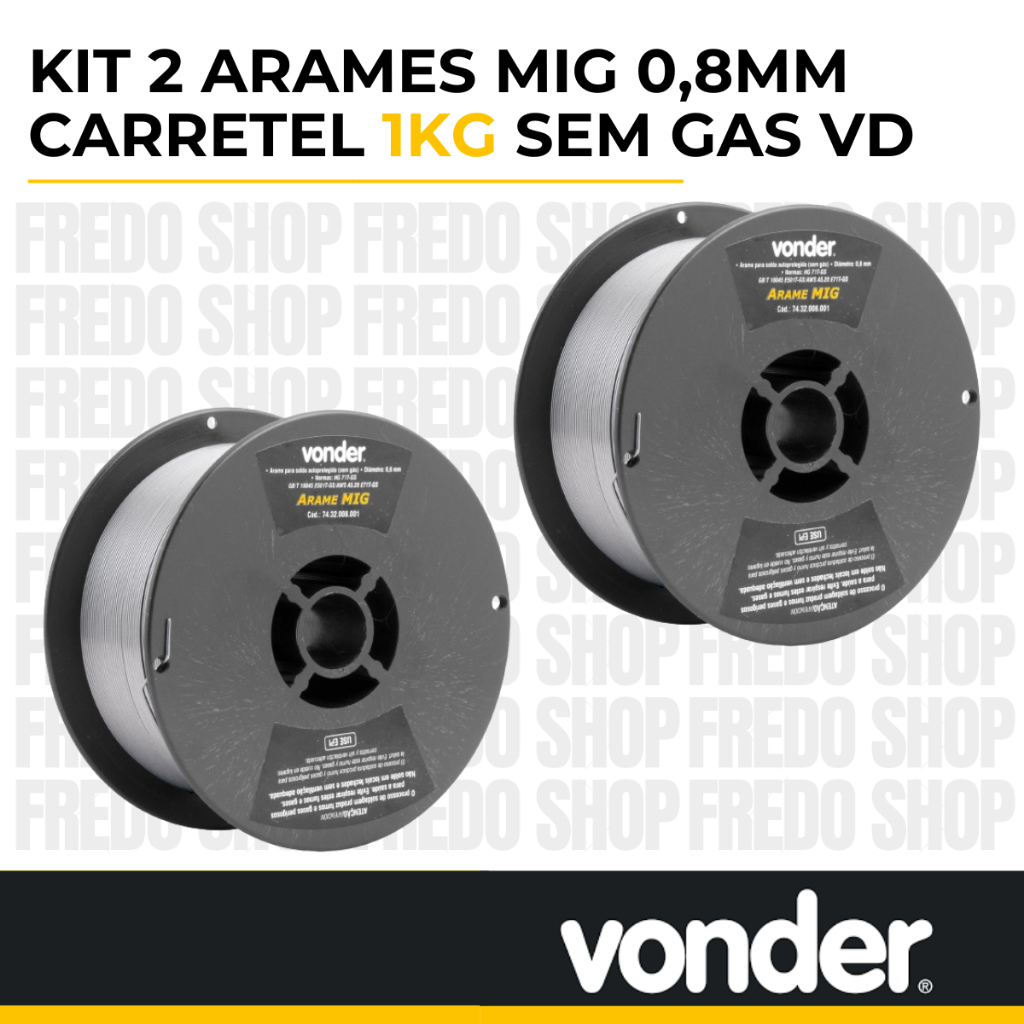 Kit 2 Arames Solda Mig / Mag Revestido Para Uso Sem Gás 0,8mm 1kg ...