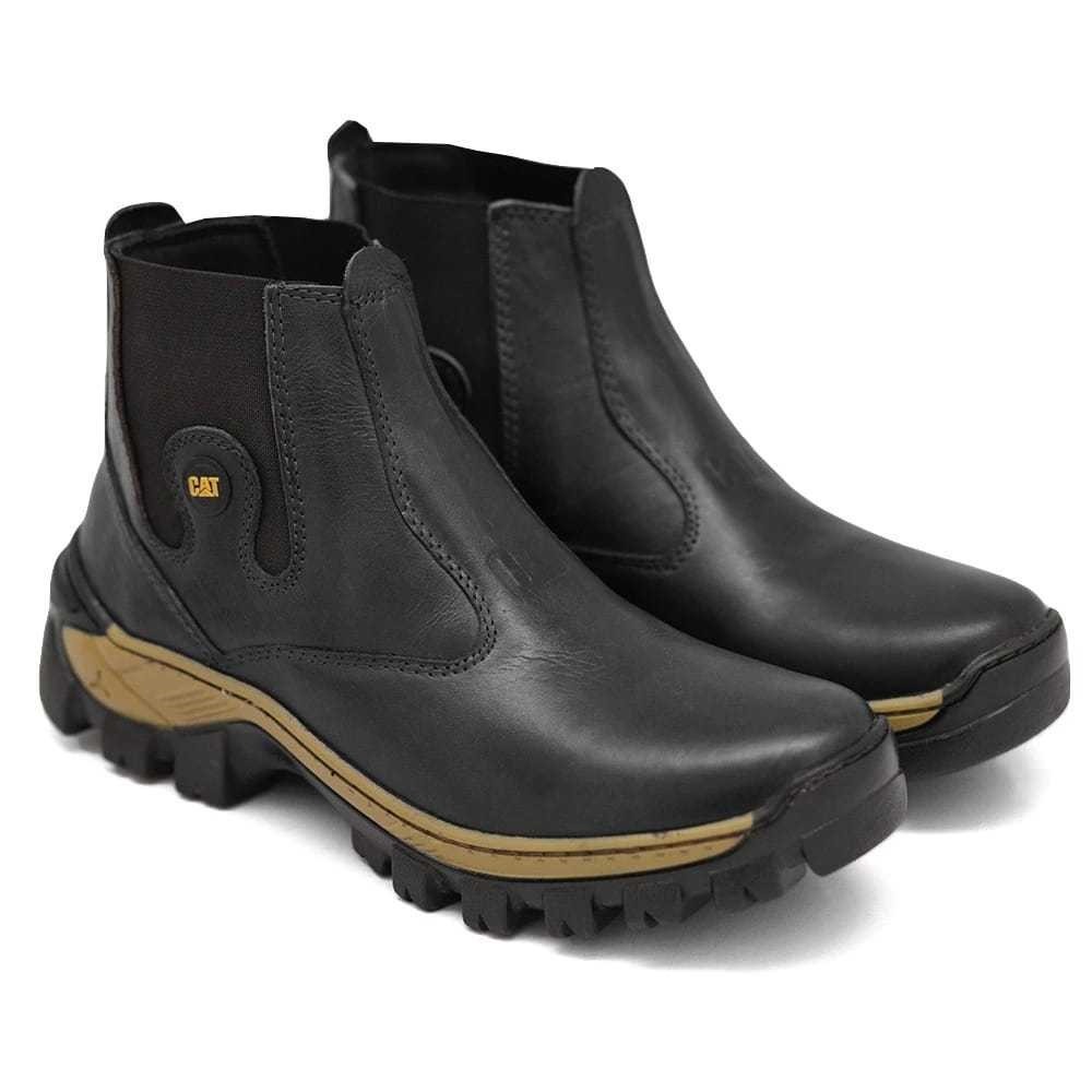 Botina CAT Butina Couro Legítimo Envio imediato Promoção Bota ...