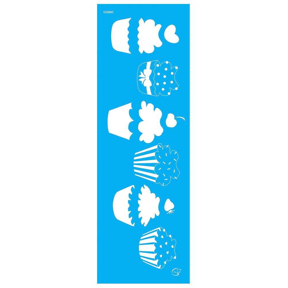 CO3003 - Trio Cupcake - 10x30 - Stencil Gatas Arteiras | Shopee Brasil