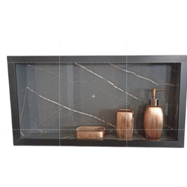 Nicho Box Preto San Lourenço (30x40x05cm) com borda em aluminio ...