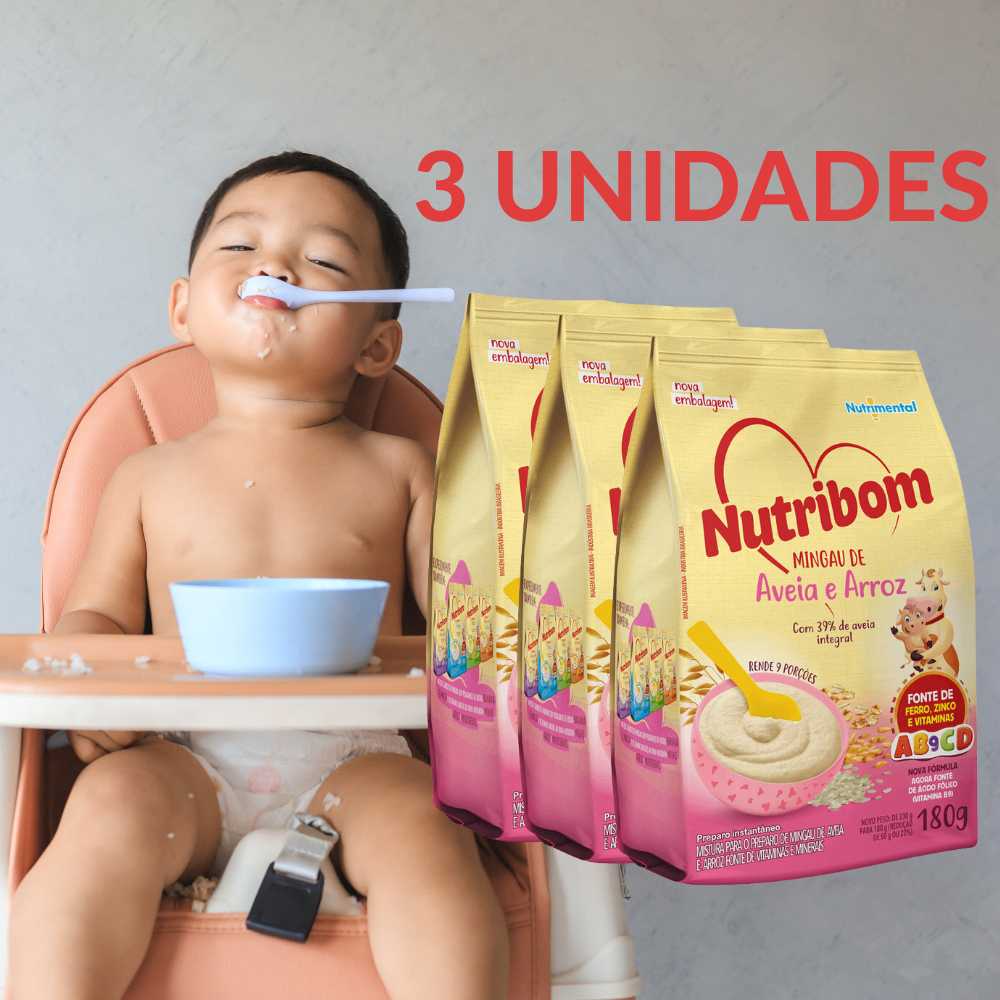 Mingau de Aveia e Arroz Nutribom 180g Sachê | Shopee Brasil