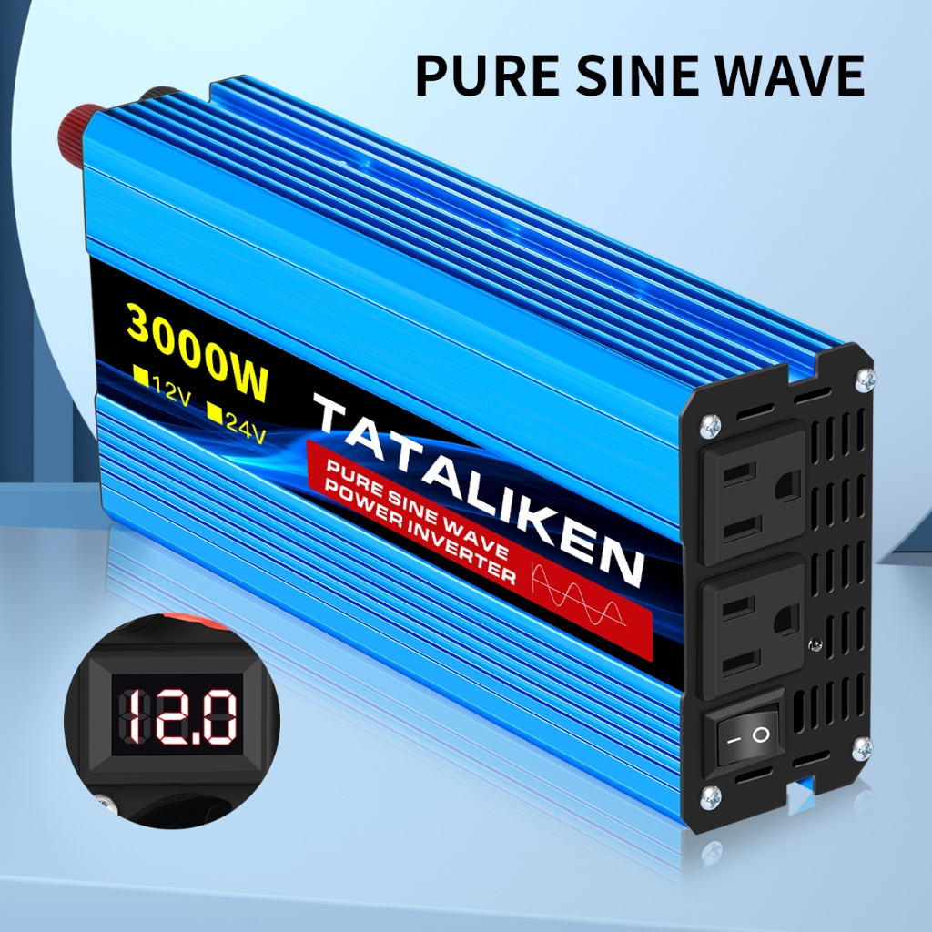 Inversor De Onda Senoidal Pura DC 12V/24V Para AC 110V Automotivo Conversor De Potência Veicular ...
