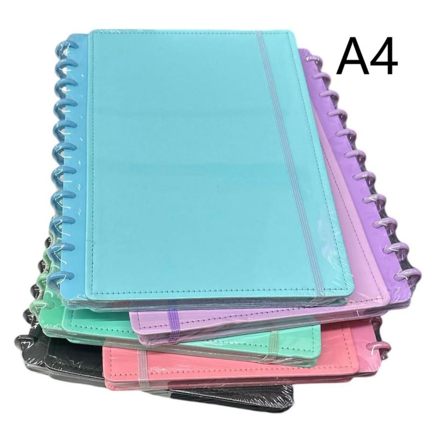 Caderno de Disco A5/B5/A4 com Capa Dura em PU - 80 Folha | Shopee Brasil