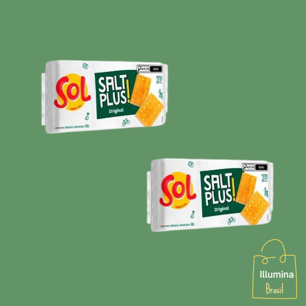 Biscoito, bolacha Salt Plus 360g Sol | Shopee Brasil