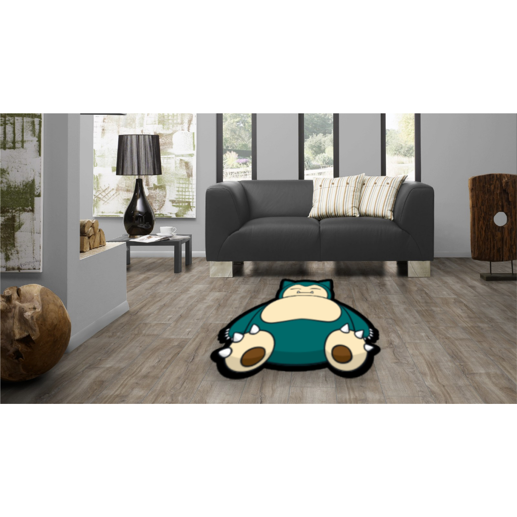 Tapete Grande Snorlax 1,30 m x 1,10 m - Ideal para Decoração Gamer em ...