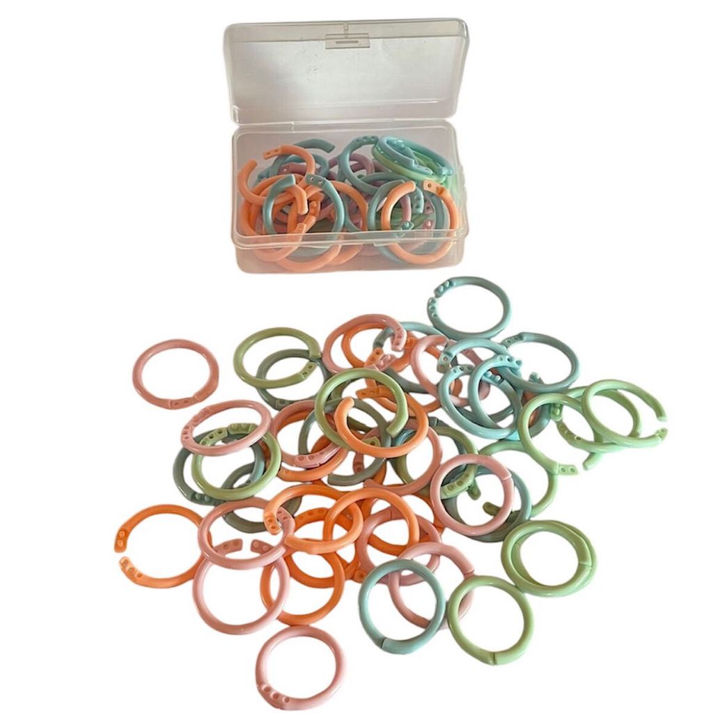 Argolas Coloridas Multifuncional Em Círculo 22mm Kit Com 25/50/100 ...