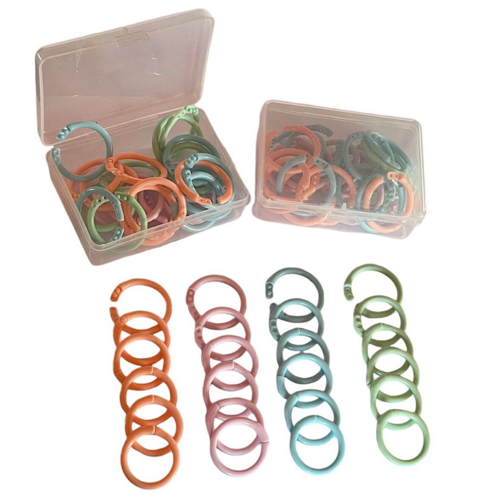 Argolas Coloridas Multifuncional Em Círculo 22mm Kit Com 25/50/100 ...