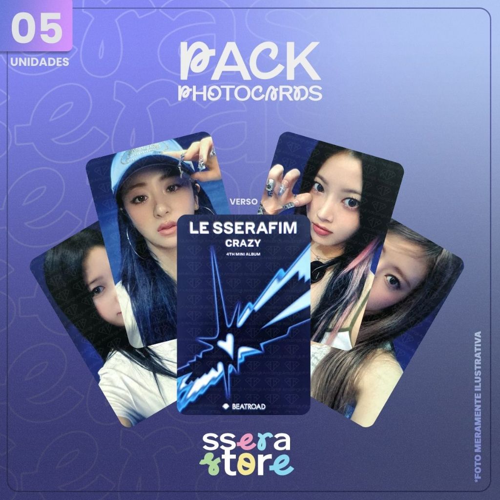 LE SSERAFIM CRAZY Beatroad Photocards Fanmade | Shopee Brasil